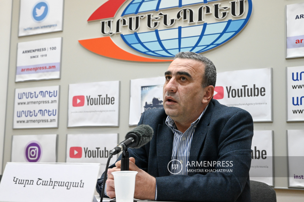 Press conference of Karo Shahbazyan, Director of the H. Paronyan State ...