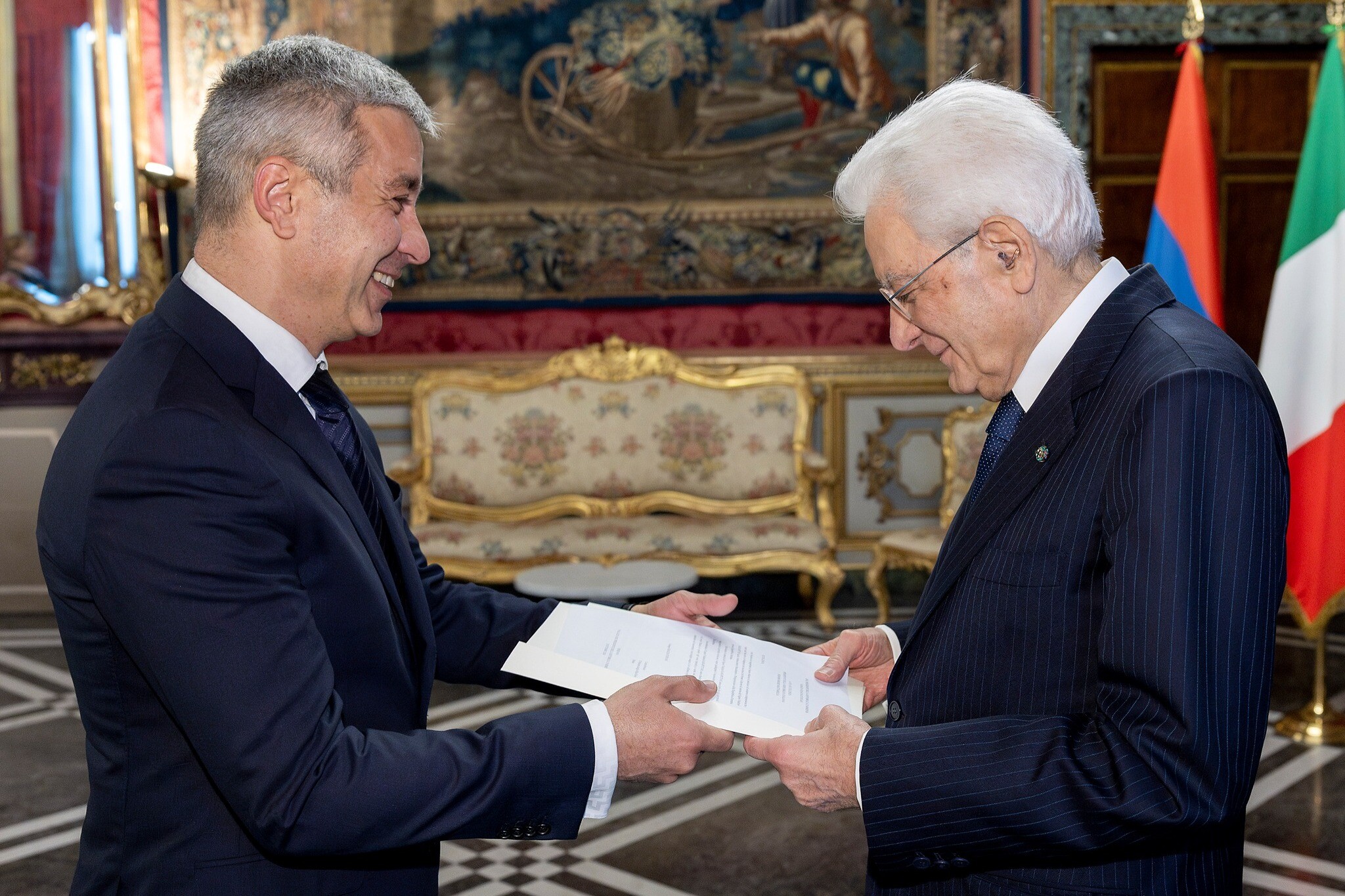 Newly appointed Ambassador of Armenia to Italy presents credentials to ...