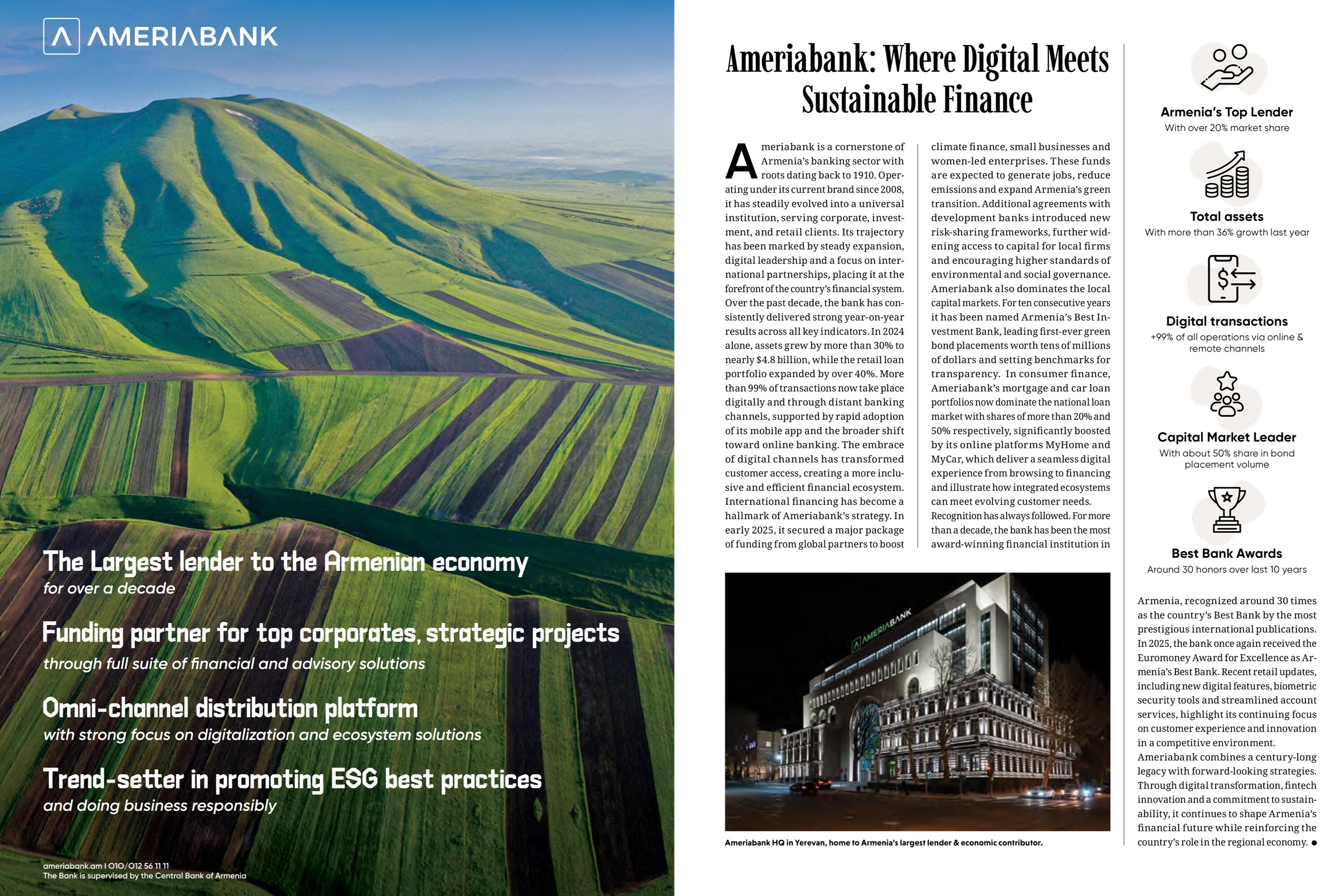 Forbes: Ameriabank combines digital solutions and sustainable finance to shape Armenia's ...